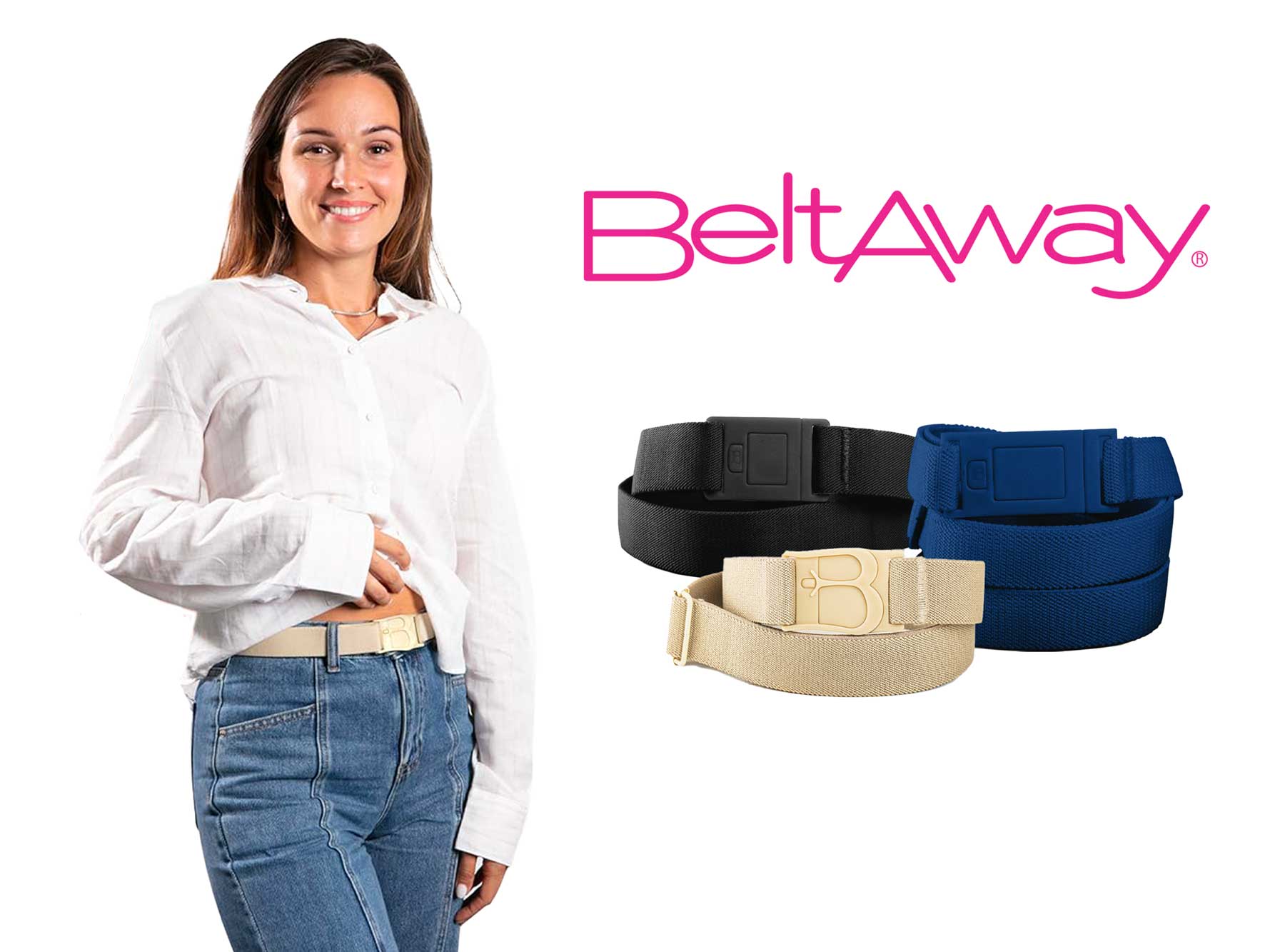Women - Flat Buckle Low Profile Slimming Adjustable Belt For Women